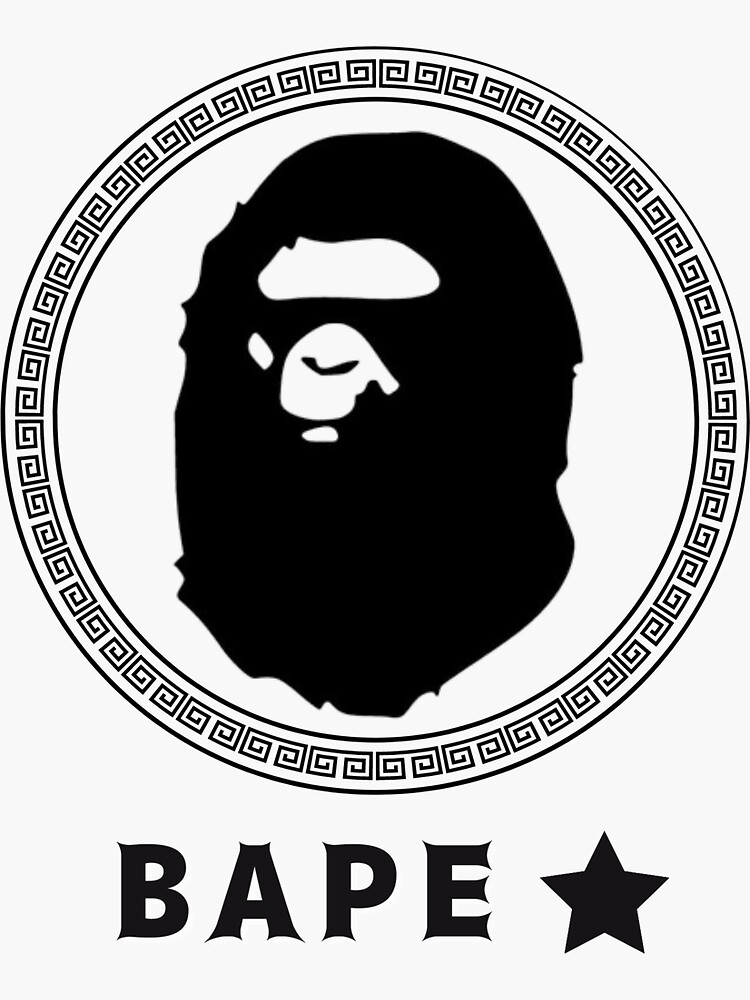 "Bape designs" Sticker for Sale by Roti-Lal | Redbubble