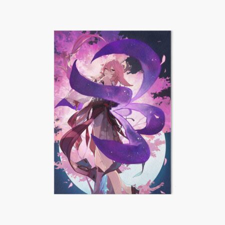 Lámina rígida «Impacto de Yae Miko Genshin» de Baekyijin | Redbubble