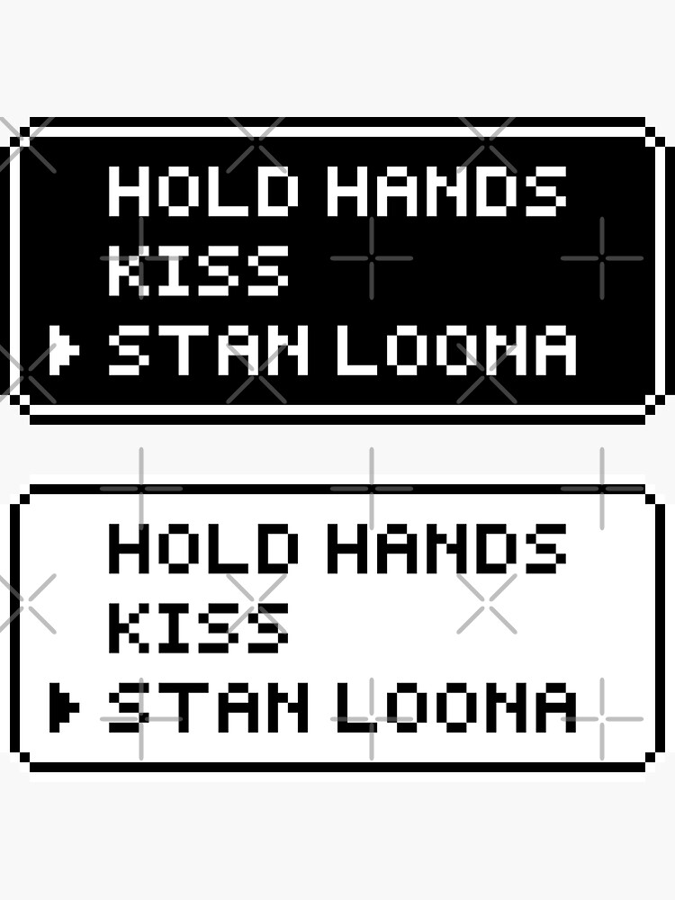 "stan loona rpg textbox" Sticker for Sale by milk-bun | Redbubble