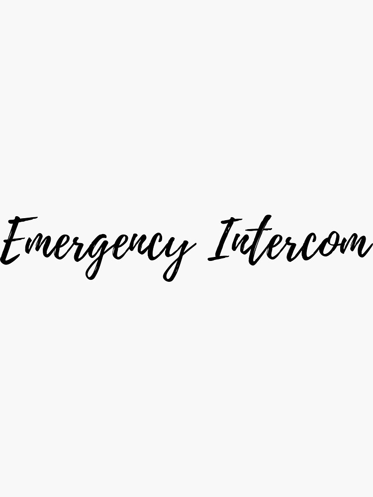 "Emergency Intercom #4" Sticker for Sale by Senko77 | Redbubble