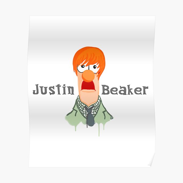 "Justin Beaker Singer Funny" Poster for Sale by tammoleniuse | Redbubble