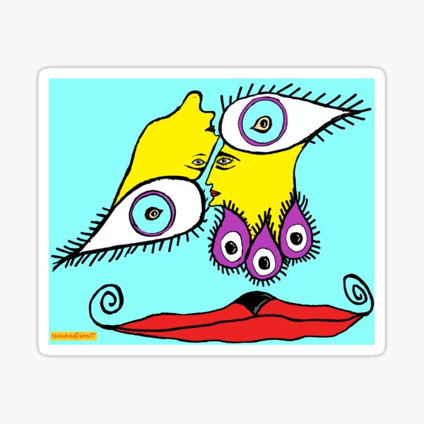 "Hello Dali." Sticker for Sale by sunandlion17 | Redbubble