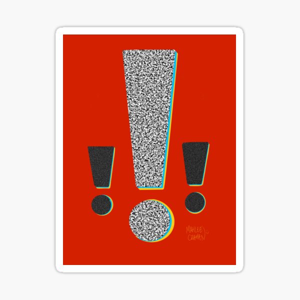 "Static Excitement" Sticker for Sale by mahleeeee | Redbubble