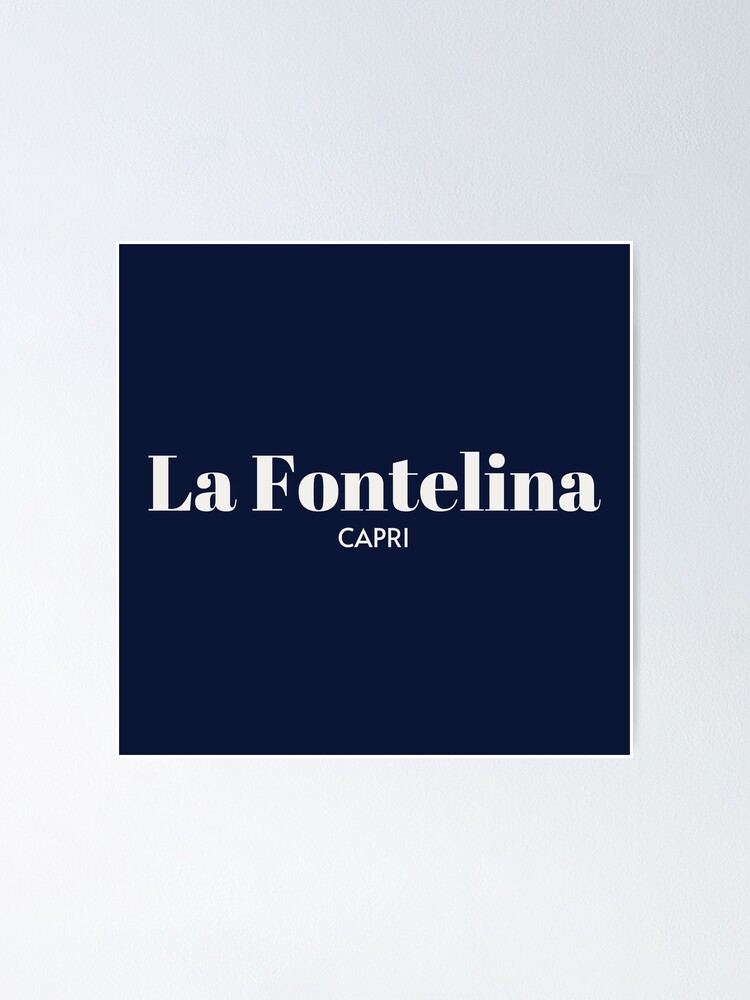 "La Fontelina Beach Club, Capri, Italy (white)" Poster for Sale by ...