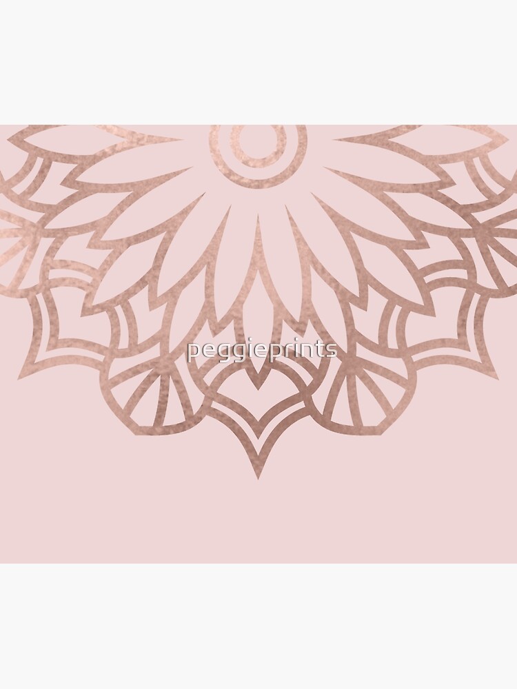 "Floral rose gold mandala" Art Print by peggieprints | Redbubble