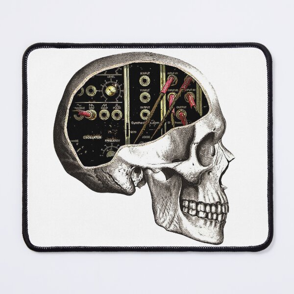 "Analog Modular Synthesizer Skull for Synth Nerd" Mouse Pad for Sale by ...