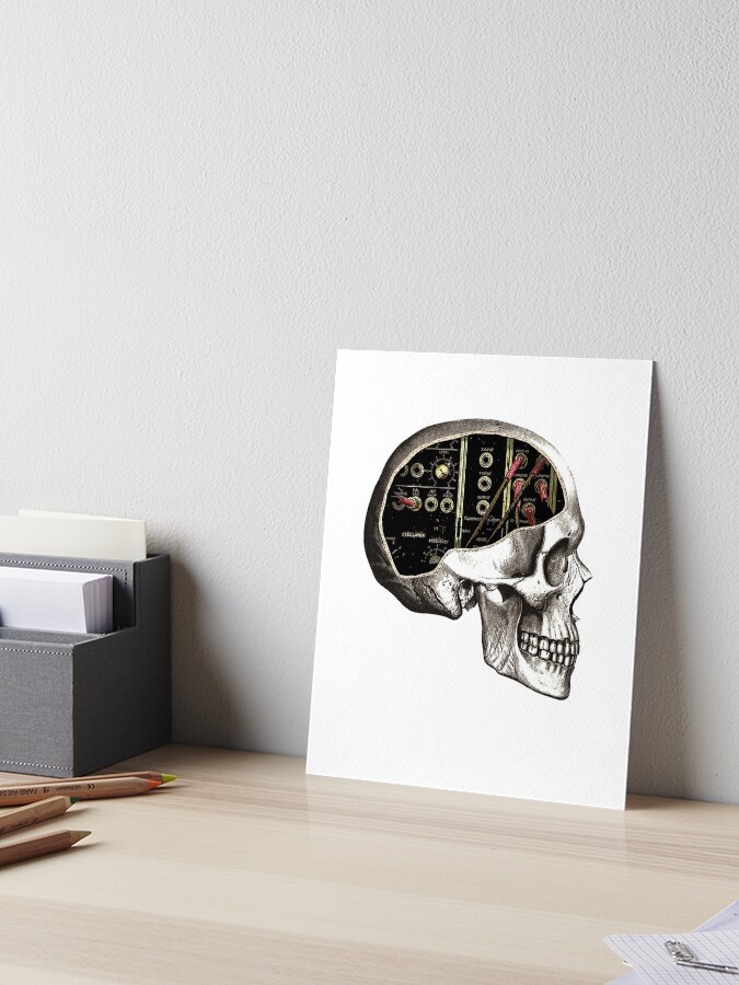 "Analog Modular Synthesizer Skull for Synth Nerd" Art Board Print for ...