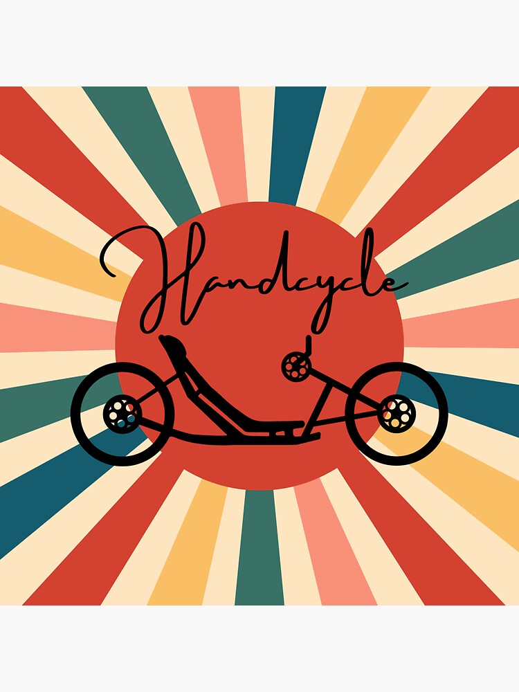 "Recumbent Life Design - Handcycle Circle Flare" Sticker for Sale by ...