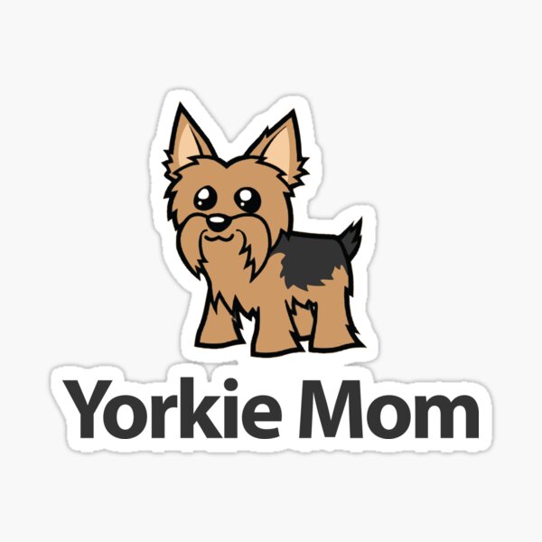 "Yorkie Mom" Sticker for Sale by remoteart | Redbubble