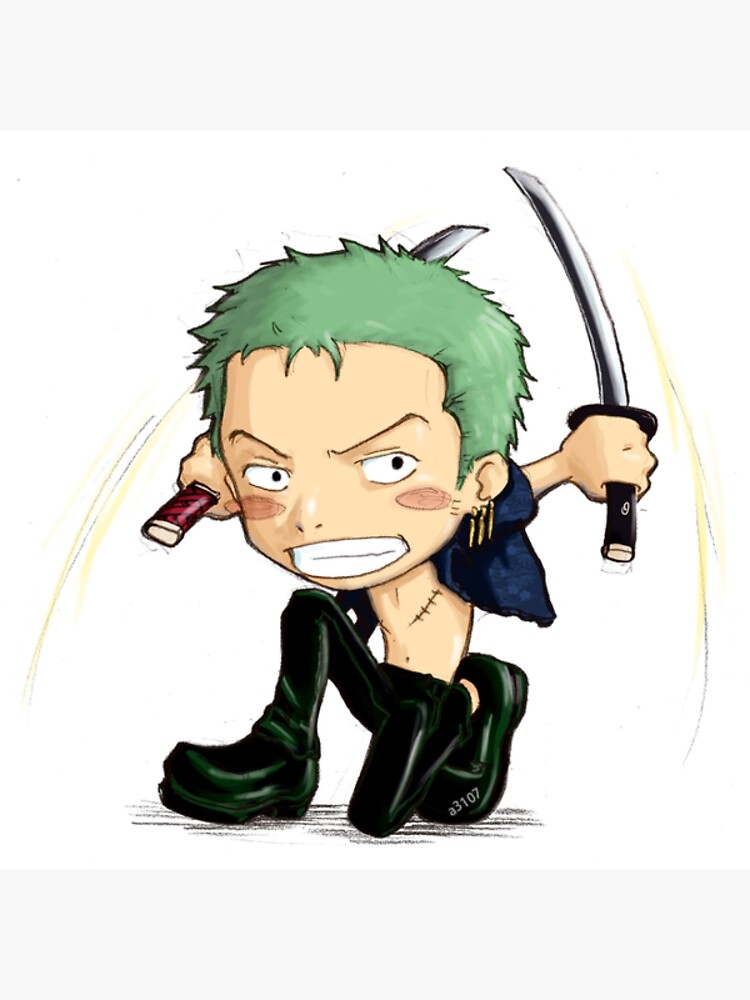 "Roronoa Zoro from One chibi Piece" Poster for Sale by RareDais | Redbubble
