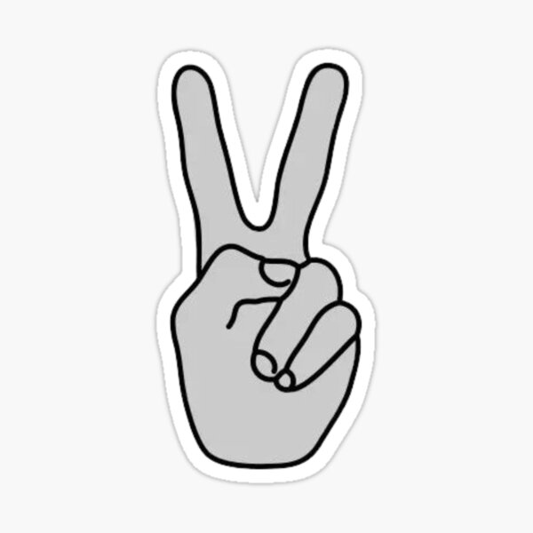 "Orange and Teal VSCO Peace Hands" Sticker for Sale by Stevenobinsun ...