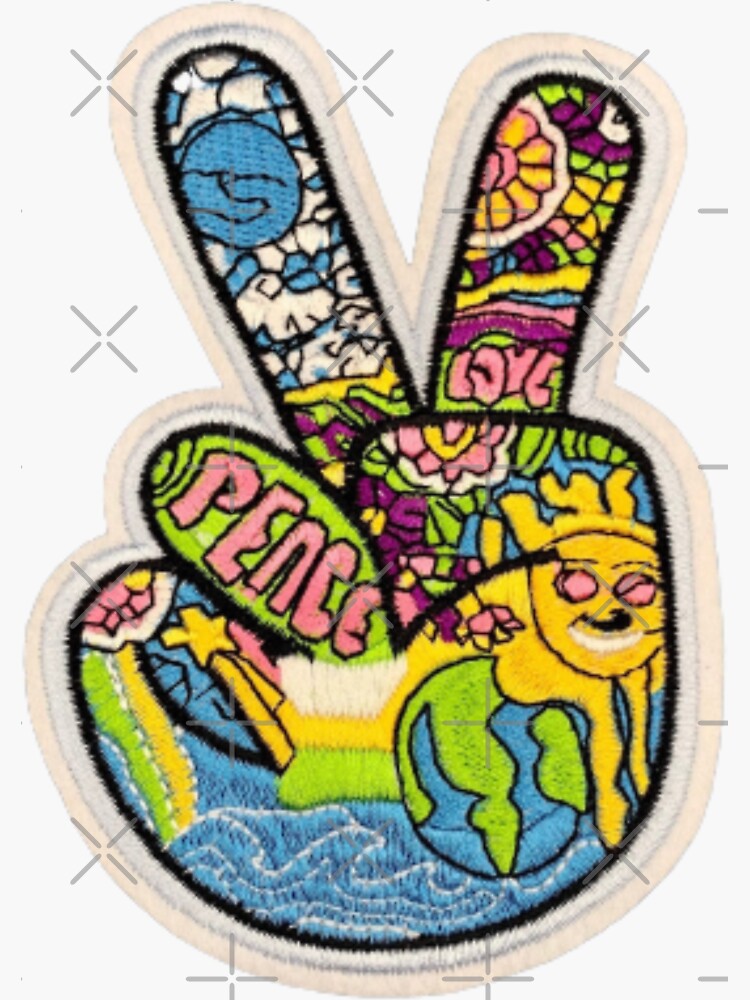 "Orange and Teal VSCO Peace Hands" Sticker for Sale by Stevenobinsun ...