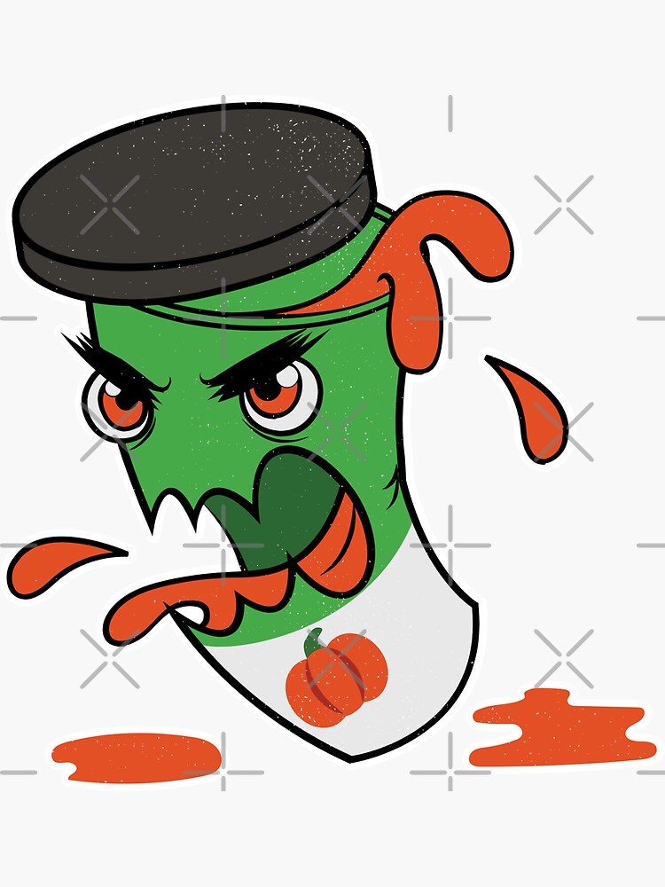 "Zombie Creepy Kawaii Cup" Sticker for Sale by art-fox | Redbubble