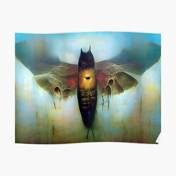 "Blood Moth" Poster for Sale by SyrenSevenArt | Redbubble
