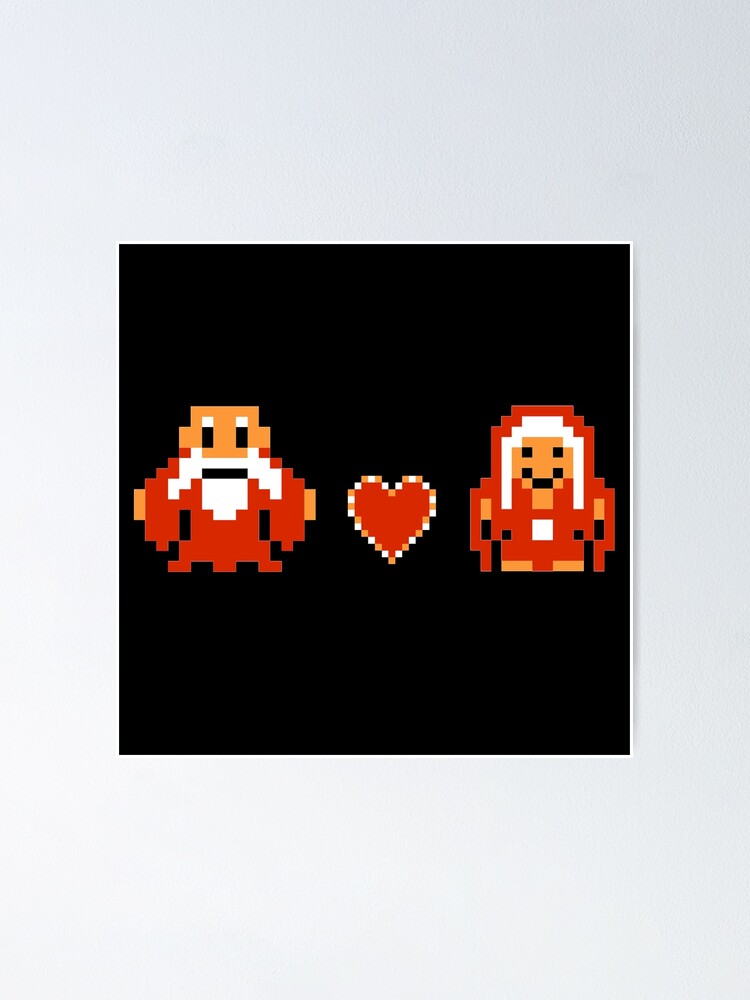"8-Bit Man and Woman" Poster for Sale by CasualBiscuits | Redbubble