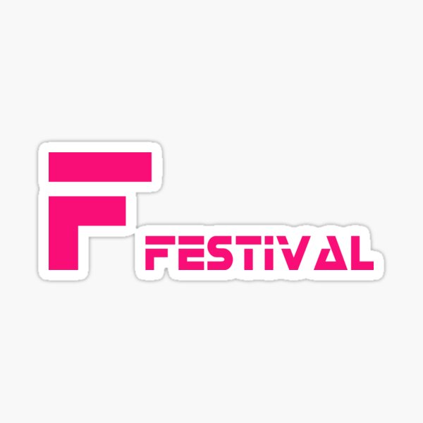 "F festival creative art design " Sticker for Sale by UORkoila | Redbubble