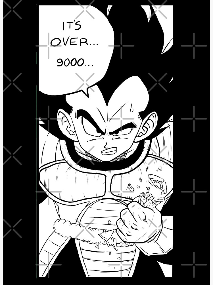 "VEGETA IT'S OVER 9000" Poster for Sale by TavPictures | Redbubble