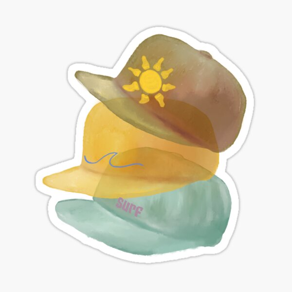 "Vintage Surf Hats" Sticker for Sale by Kwynn Alge | Redbubble