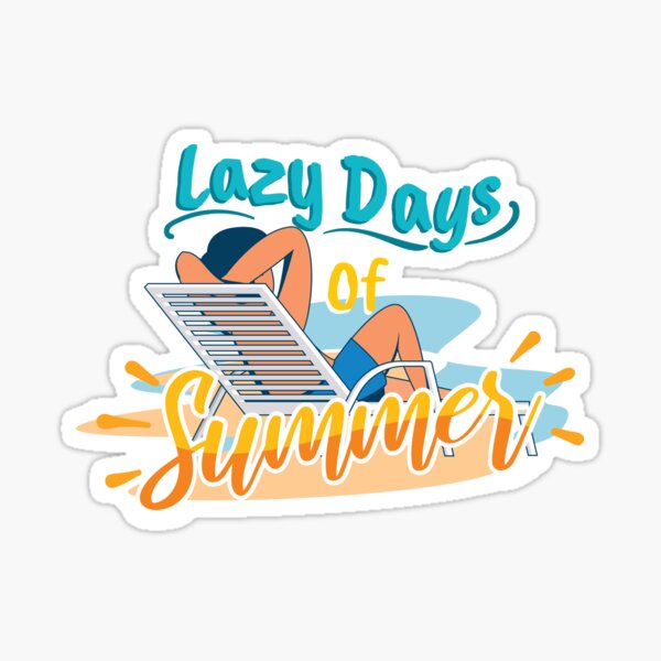 "Lazy Days of Summer" Sticker for Sale by NordicShoppe | Redbubble