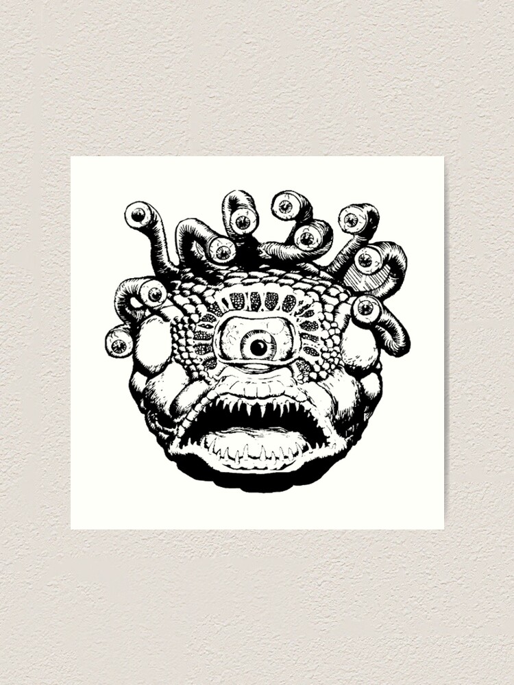 "Old School DND Beholder" Art Print for Sale by GalacticVintage | Redbubble