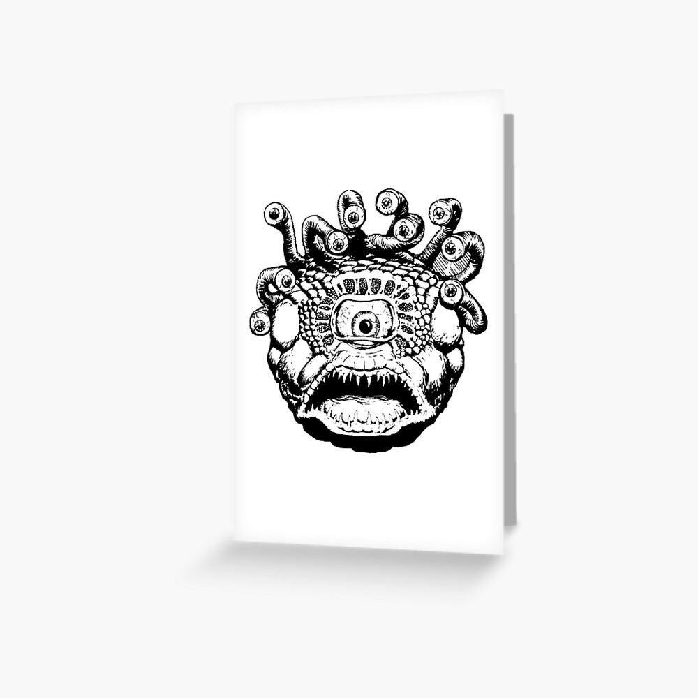 "Old School DND Beholder" Greeting Card for Sale by GalacticVintage ...