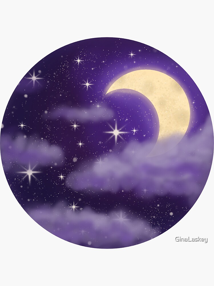 "Night Sky" Sticker for Sale by GinaLaskey | Redbubble