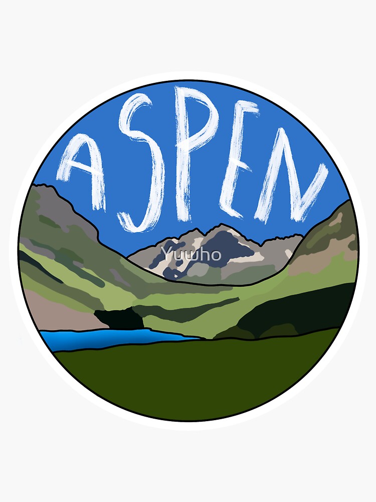 "Aspen, CO" Sticker for Sale by Yuwho | Redbubble