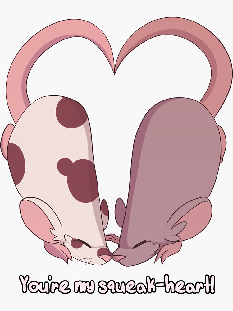 "You're My Squeak-Heart" Sticker for Sale by MotherFortune | Redbubble