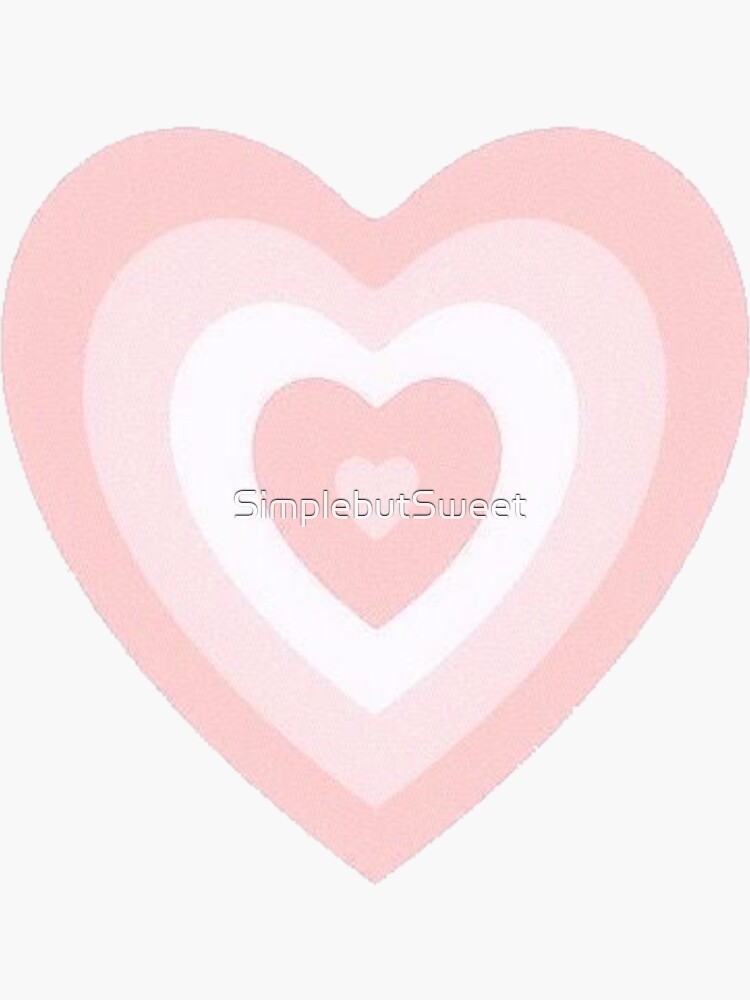 "Pink retro heart" Sticker for Sale by SimplebutSweet | Redbubble