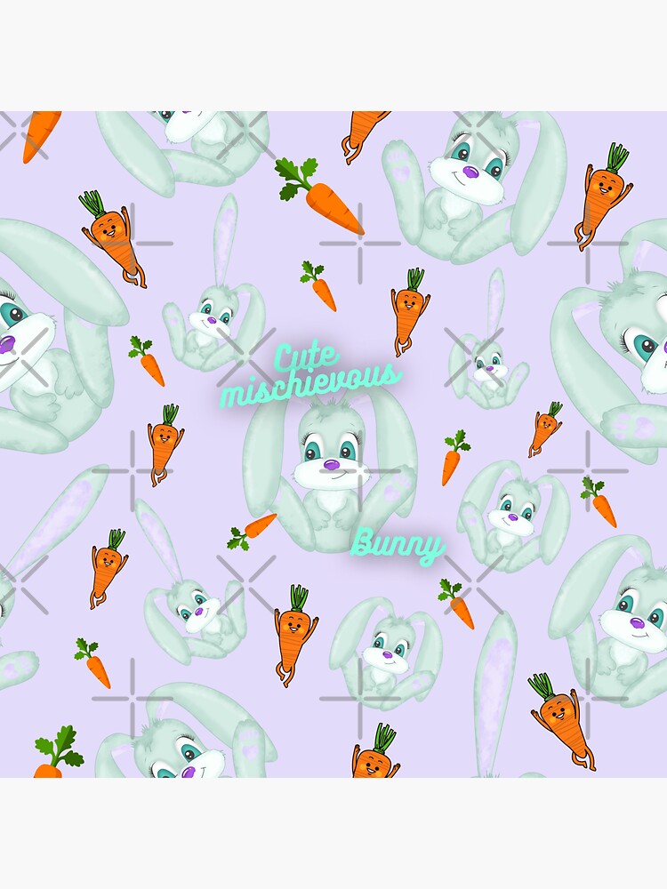 "Cute Mischievous Bunny" Sticker for Sale by Annabelhut | Redbubble