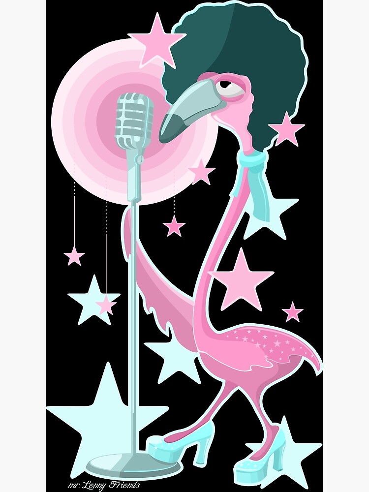 "mrs.Fannie flamingo pop star / blue edition" Poster for Sale by mr ...
