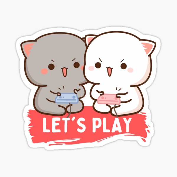 "Peach and Goma playing video games" Sticker for Sale by Cutievogue ...