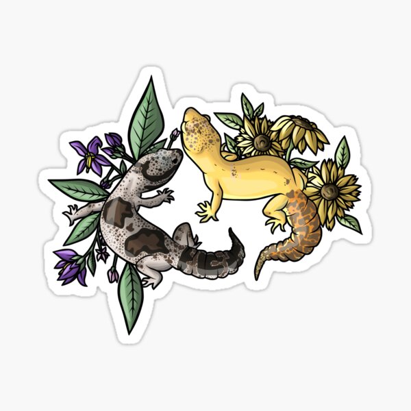"AFT and Leopard Gecko Day and Night Design" Sticker for Sale by ...