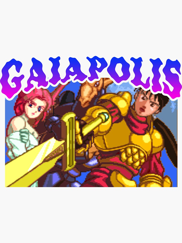 "Gaiapolis Prince With Sword Retro 80s Game" Sticker for Sale by ...