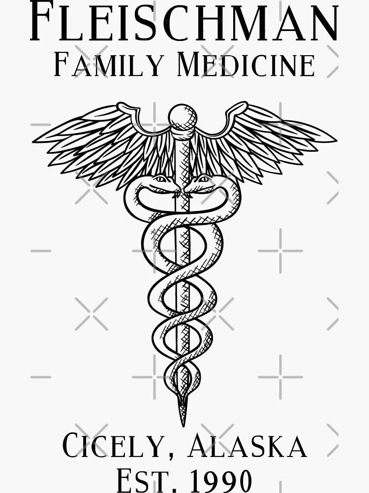 Pegatina «Fleischman Medicina familiar Exposición al norte Cicely» de ...