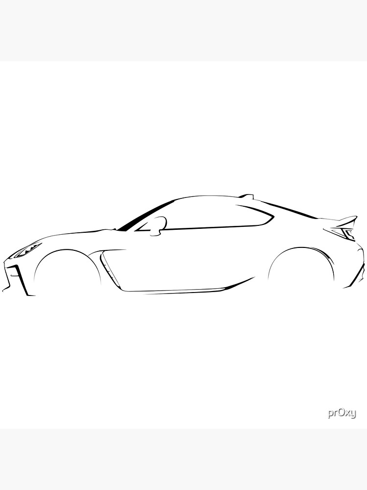 "GR86 / BRZ Silhouette Black" Poster by pr0xy | Redbubble