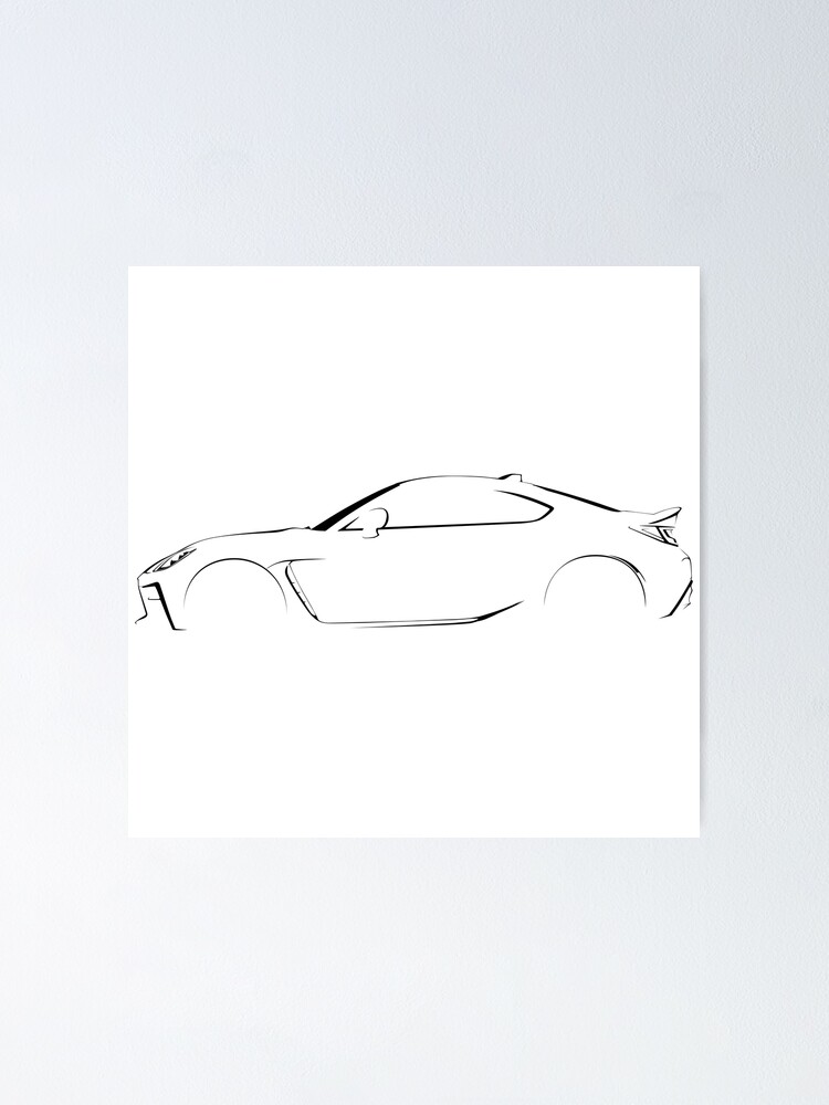 "GR86 / BRZ Silhouette Black" Poster by pr0xy | Redbubble