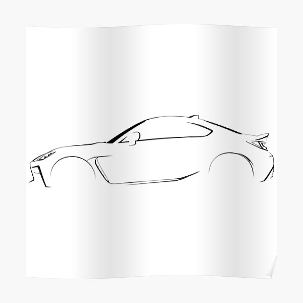 "GR86 / BRZ Silhouette Black" Poster for Sale by pr0xy | Redbubble