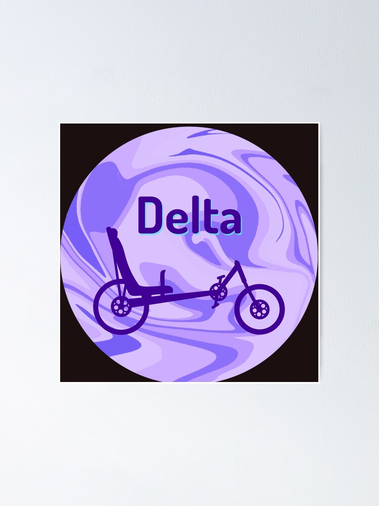 "Recumbent Life Design - Delta Purple Round" Poster for Sale by ...