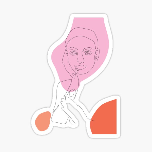 "Woman face" Sticker for Sale by Rosaliartbook | Redbubble