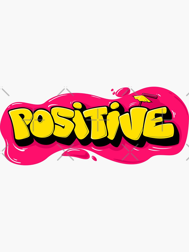 "Positive. Positive letters" Sticker for Sale by alik7 | Redbubble