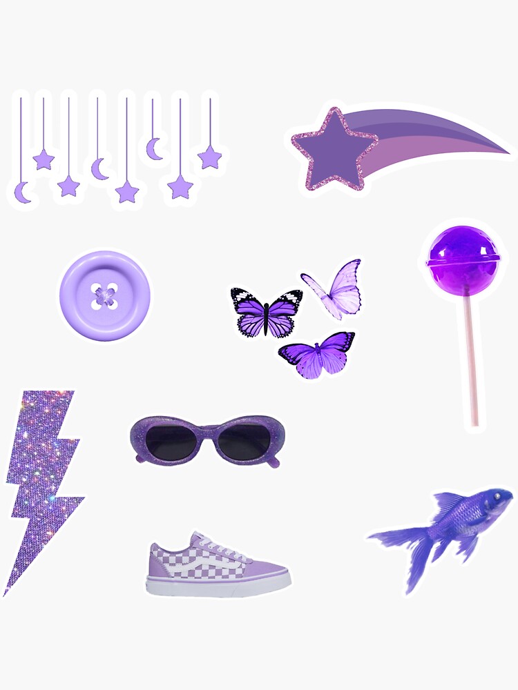 "purple sticker pack" Sticker for Sale by izziraine | Redbubble