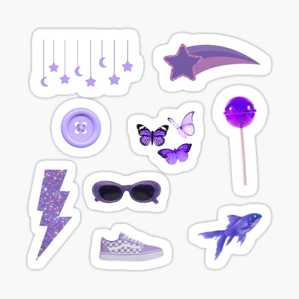 "purple sticker pack" Sticker for Sale by izziraine | Redbubble