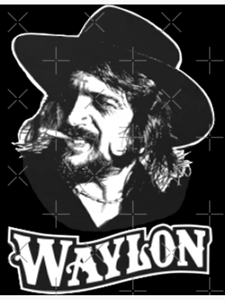 "waylon jennings" Poster for Sale by BYROSALINDA | Redbubble