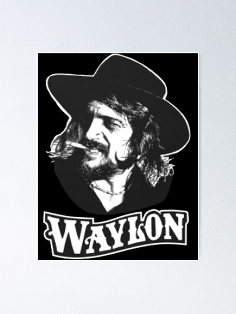 "waylon jennings" Poster for Sale by BYROSALINDA | Redbubble