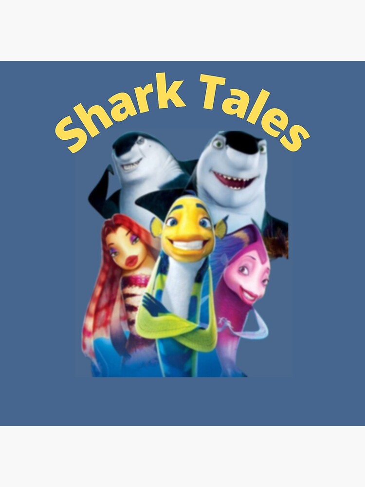 "Shark Tales Cartoon Vintage Shark Week Fish Tale Funny" Pillow for ...