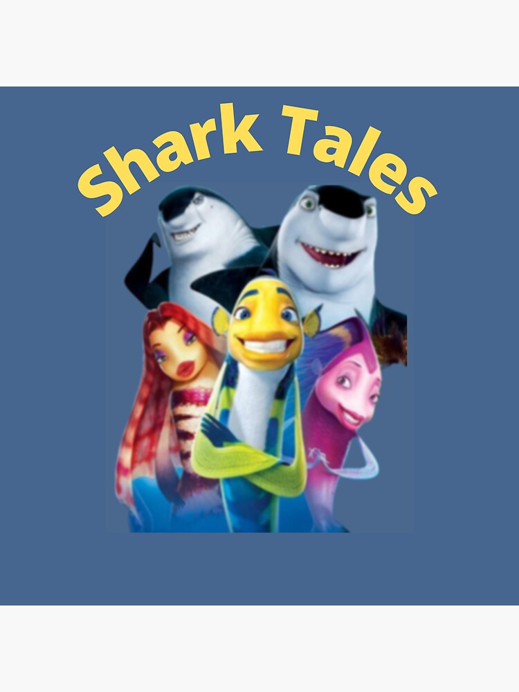 "Shark Tales Cartoon Vintage Shark Week Fish Tale Funny" Sticker for ...