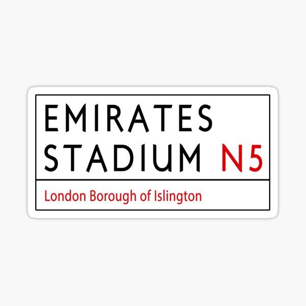 "Emirates Stadium" Sticker for Sale by Confusion101 | Redbubble