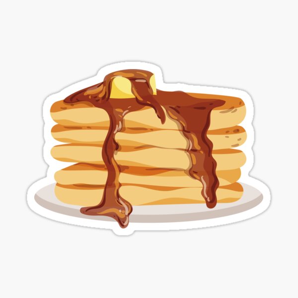 "Fluffy Pancake Stack " Sticker for Sale by ncameron93 | Redbubble