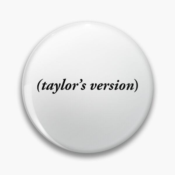 "(Taylor's Version) Taylor Swift Album Design in Black Font" Pin for ...
